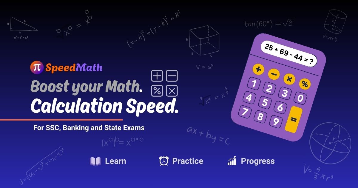 SpeedMath - Master Mental Math for Competitive Exams | Practice Online